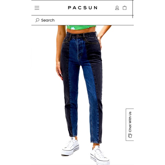 PacSun | Jeans | Pacsun Eco Colorblocked Ultra High Waisted Slim Fit ...